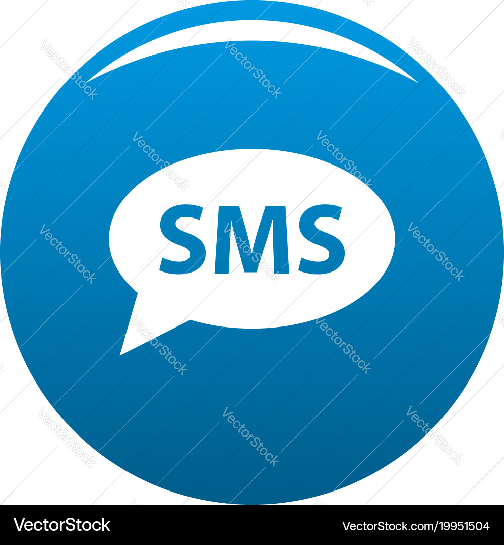 Sms icon blue Royalty Free Vector Image - VectorStock