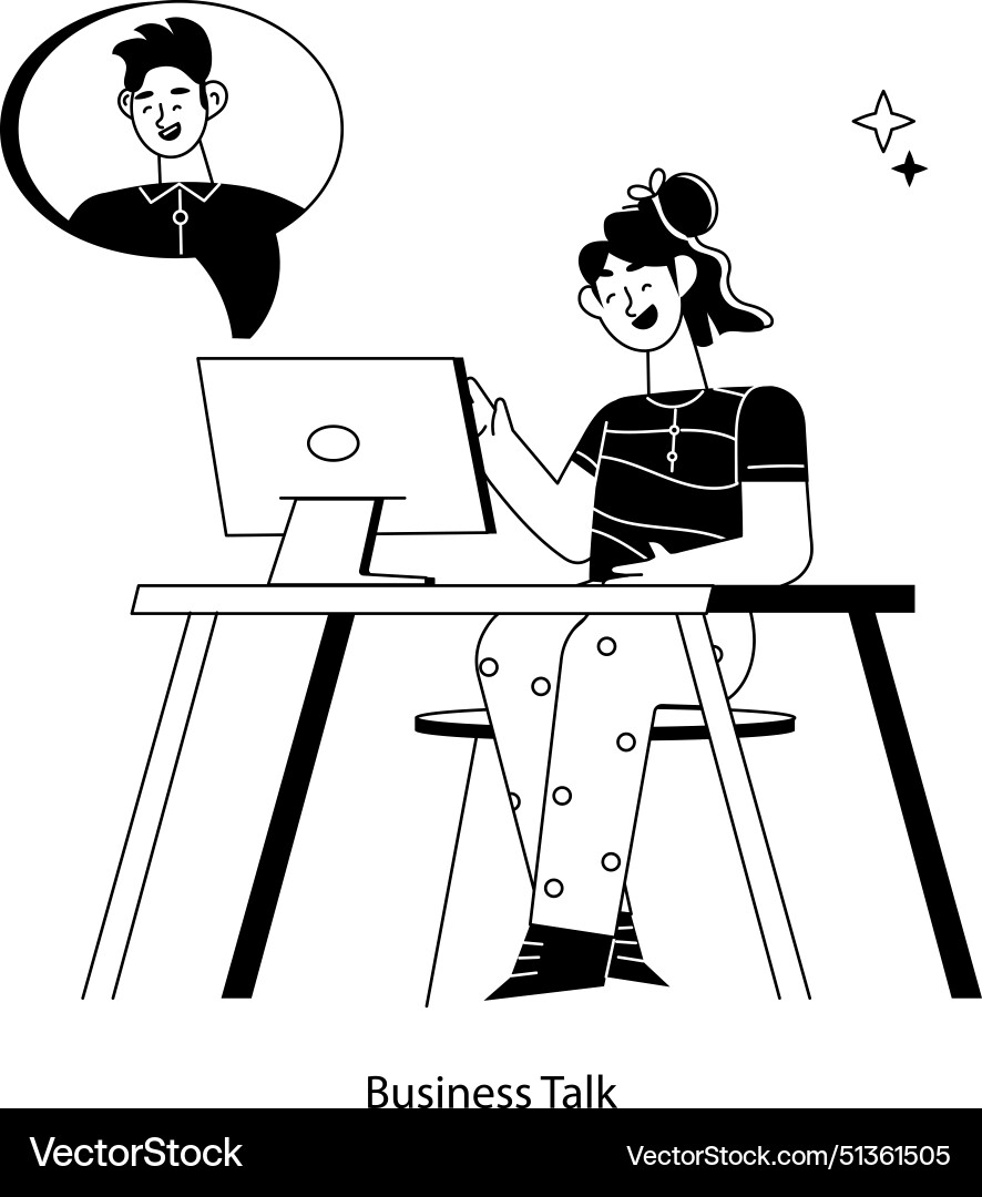 Business talk Royalty Free Vector Image - VectorStock