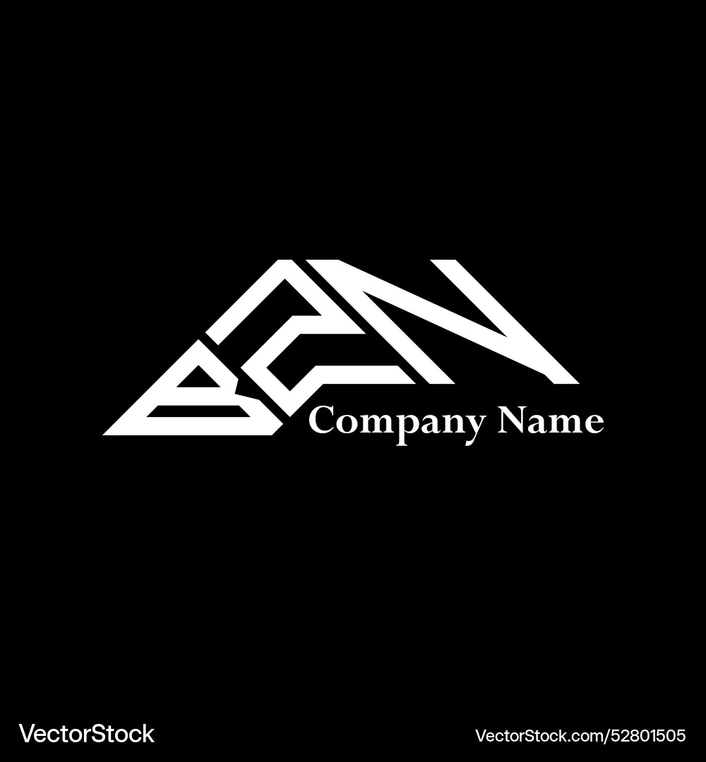 Bzn logo design bzn simple and modern logo bzn Vector Image