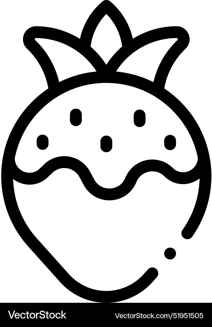 Chocolate icon thin linear style design isolated Vector Image