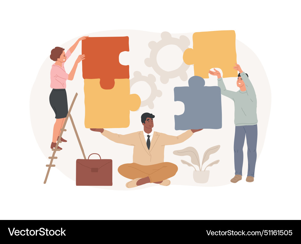 Collaboration isolated concept Royalty Free Vector Image