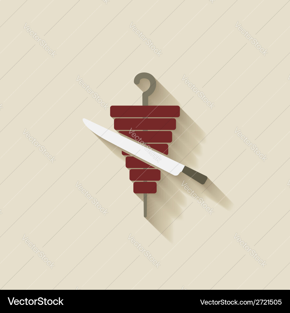Doner kebab design element Royalty Free Vector Image
