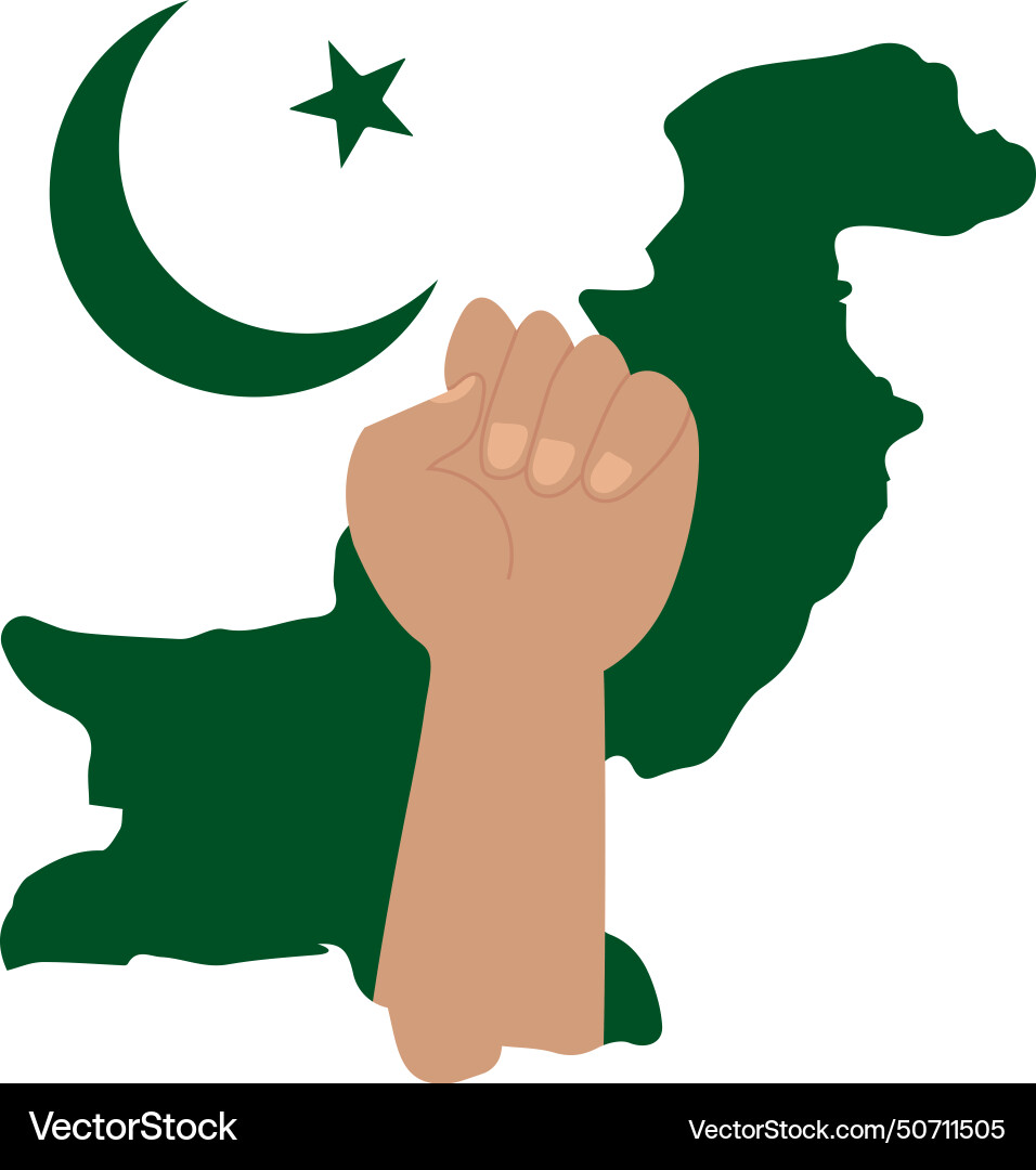 Pakistan day emblem Royalty Free Vector Image - VectorStock