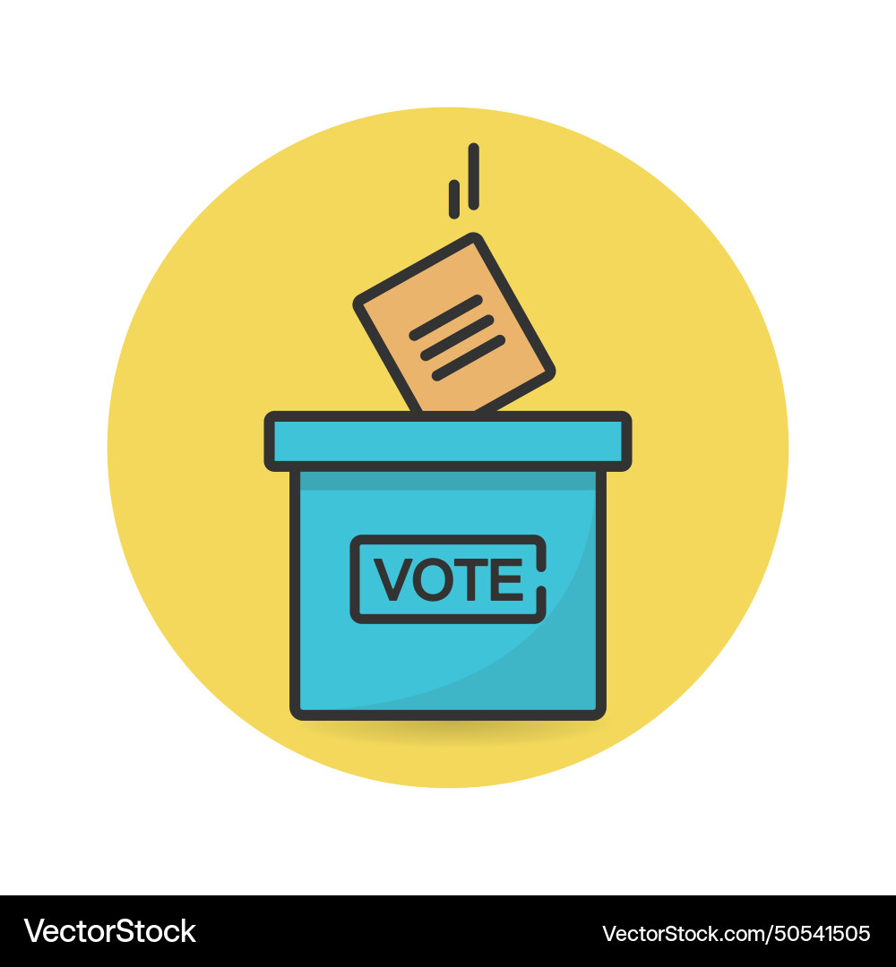 Voting ballot box election vote concept icon Vector Image