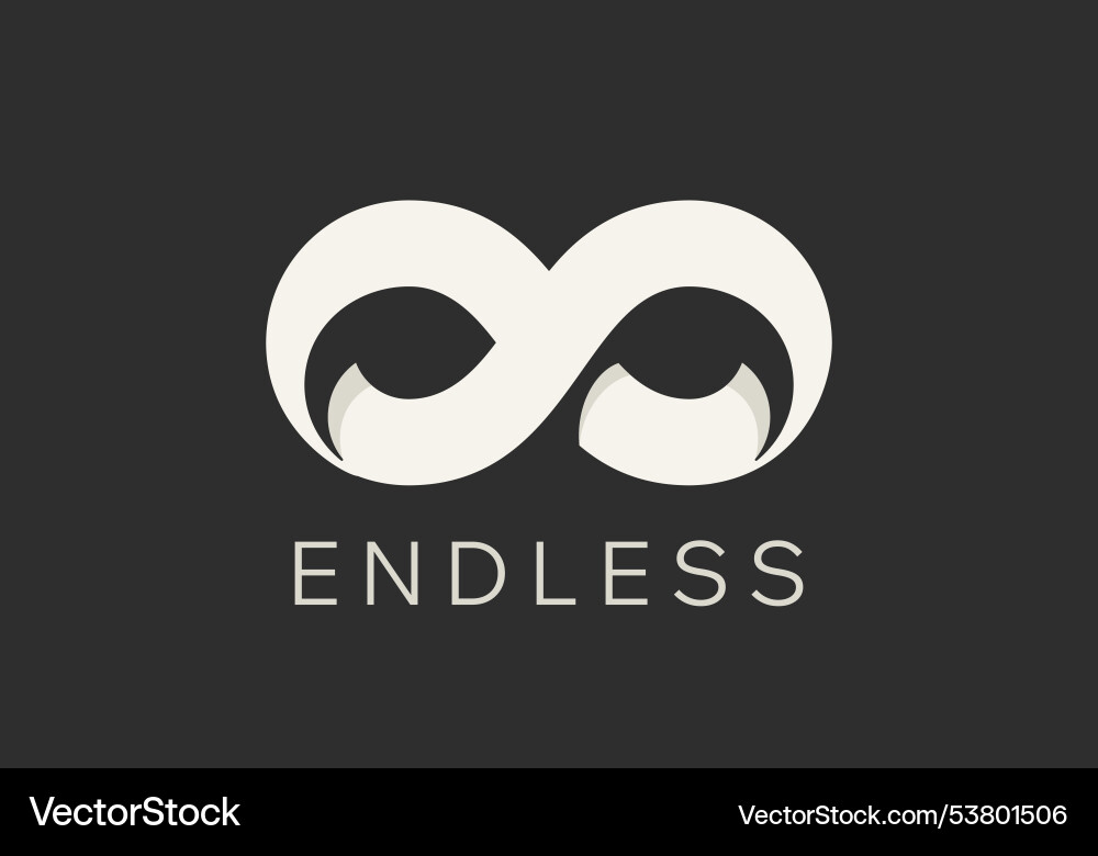 Abstract limitless infinite symbol logo Royalty Free Vector