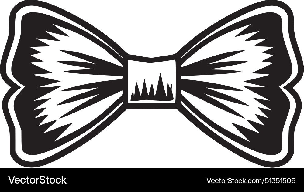 Bow - black and white isolated icon Royalty Free Vector