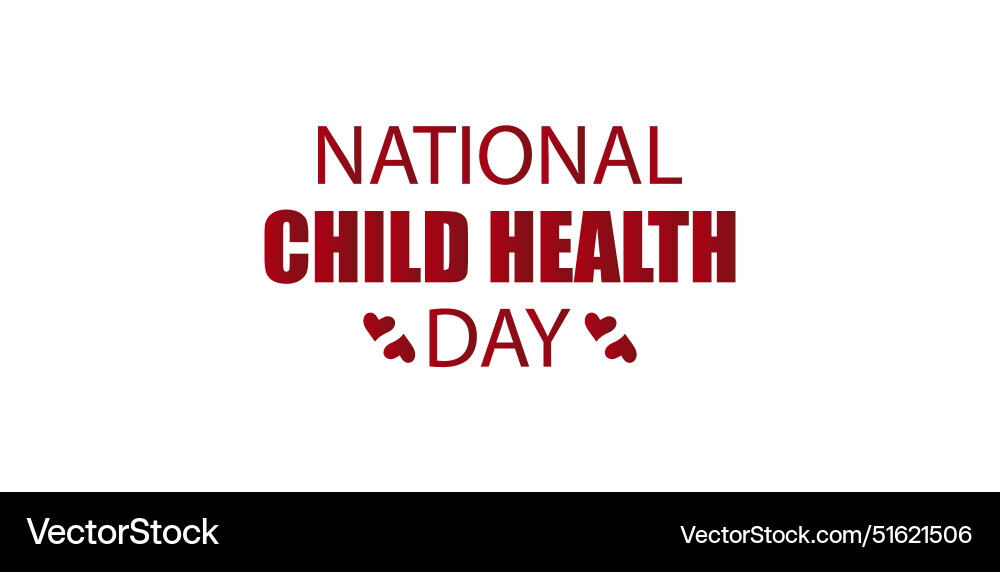 Celebrating national child health day with chic Vector Image