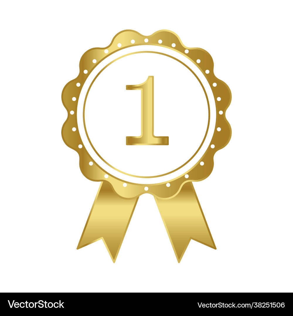 First prize ribbon award Royalty Free Vector Image