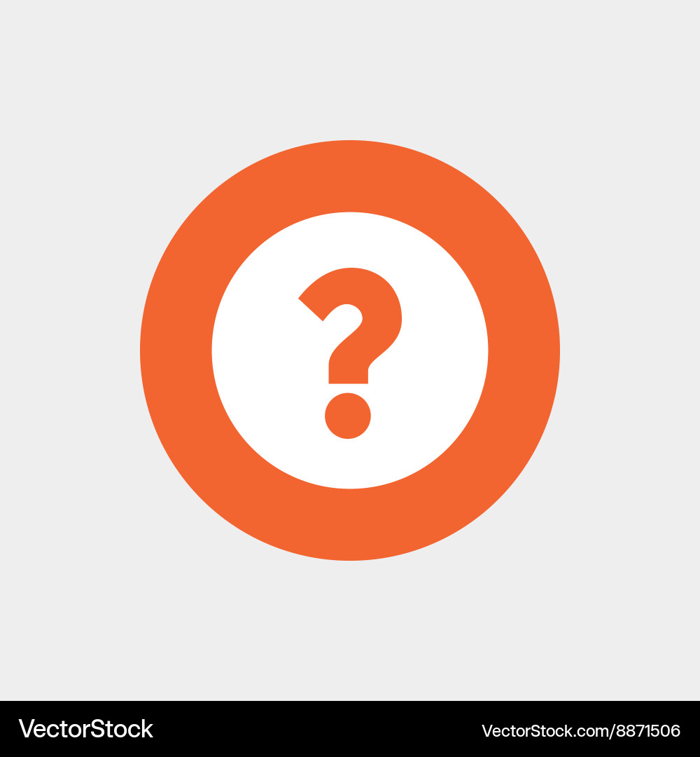 Frage Mark Icon - Hilfe Symbol Lizenzfreies Vektorbild