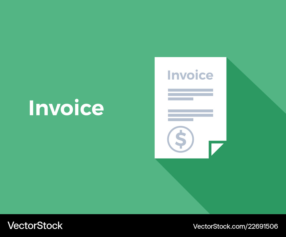Invoice & Payment Document Icon Royalty Free Vector