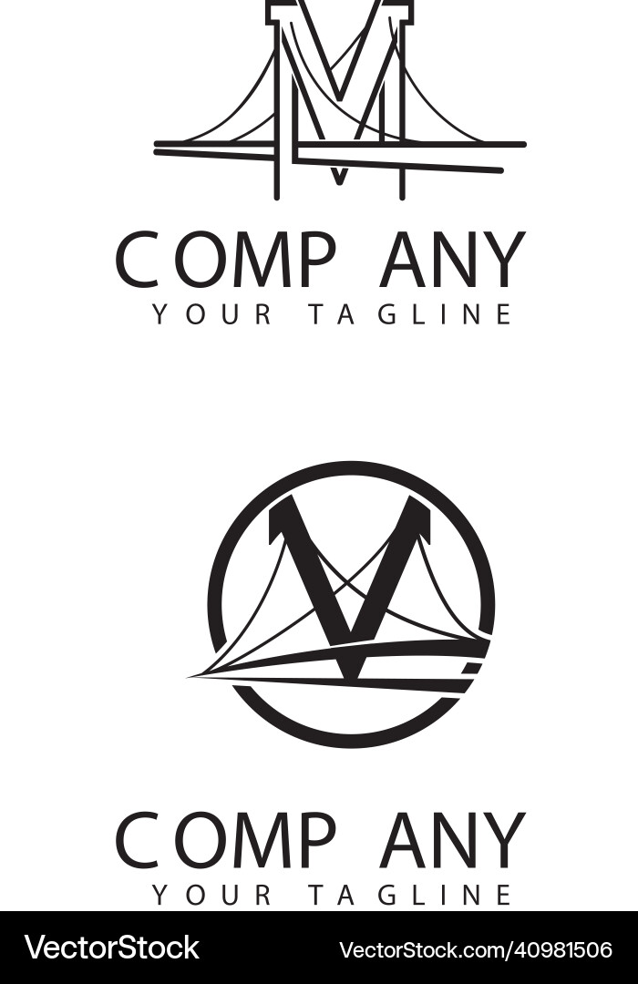 Modern Bridge Logo Royalty Free Vector Image - VectorStock