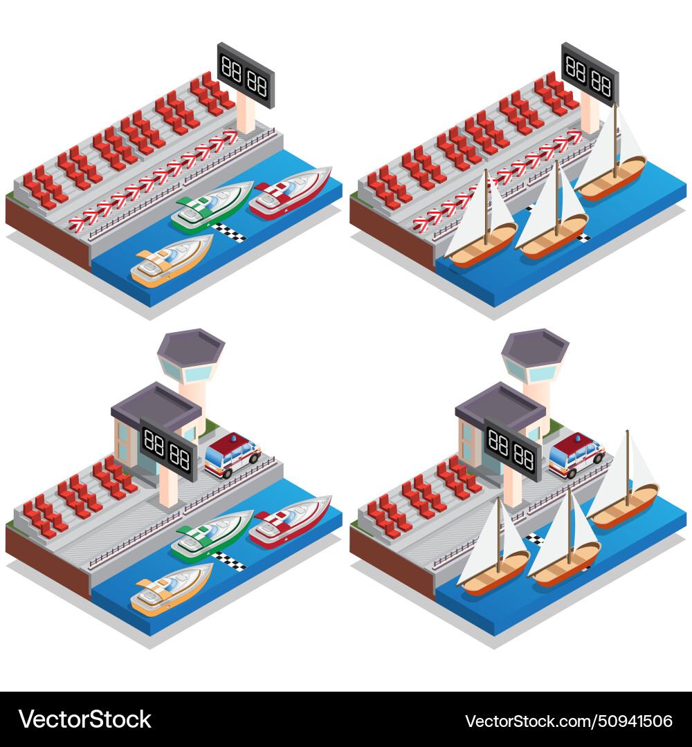 Races on boats Royalty Free Vector Image - VectorStock