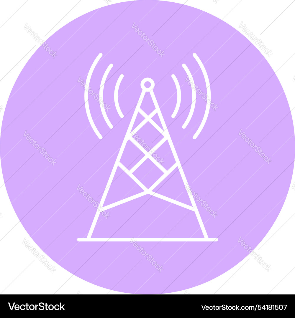 Antenne Linie Kreis Symbol Lizenzfreies Vektorbild
