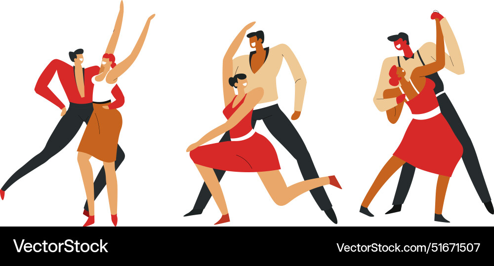 Ballroom dancing couple Royalty Free Vector Image