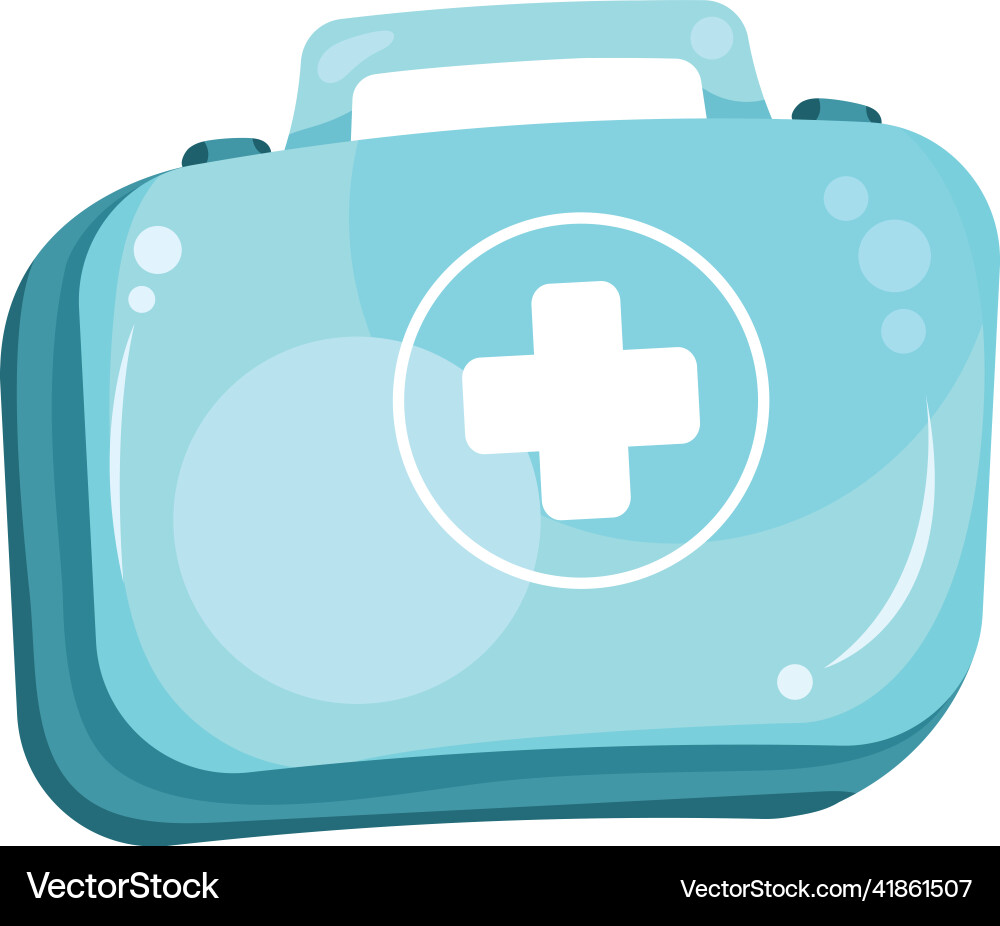 Blue medical kit Royalty Free Vector Image - VectorStock
