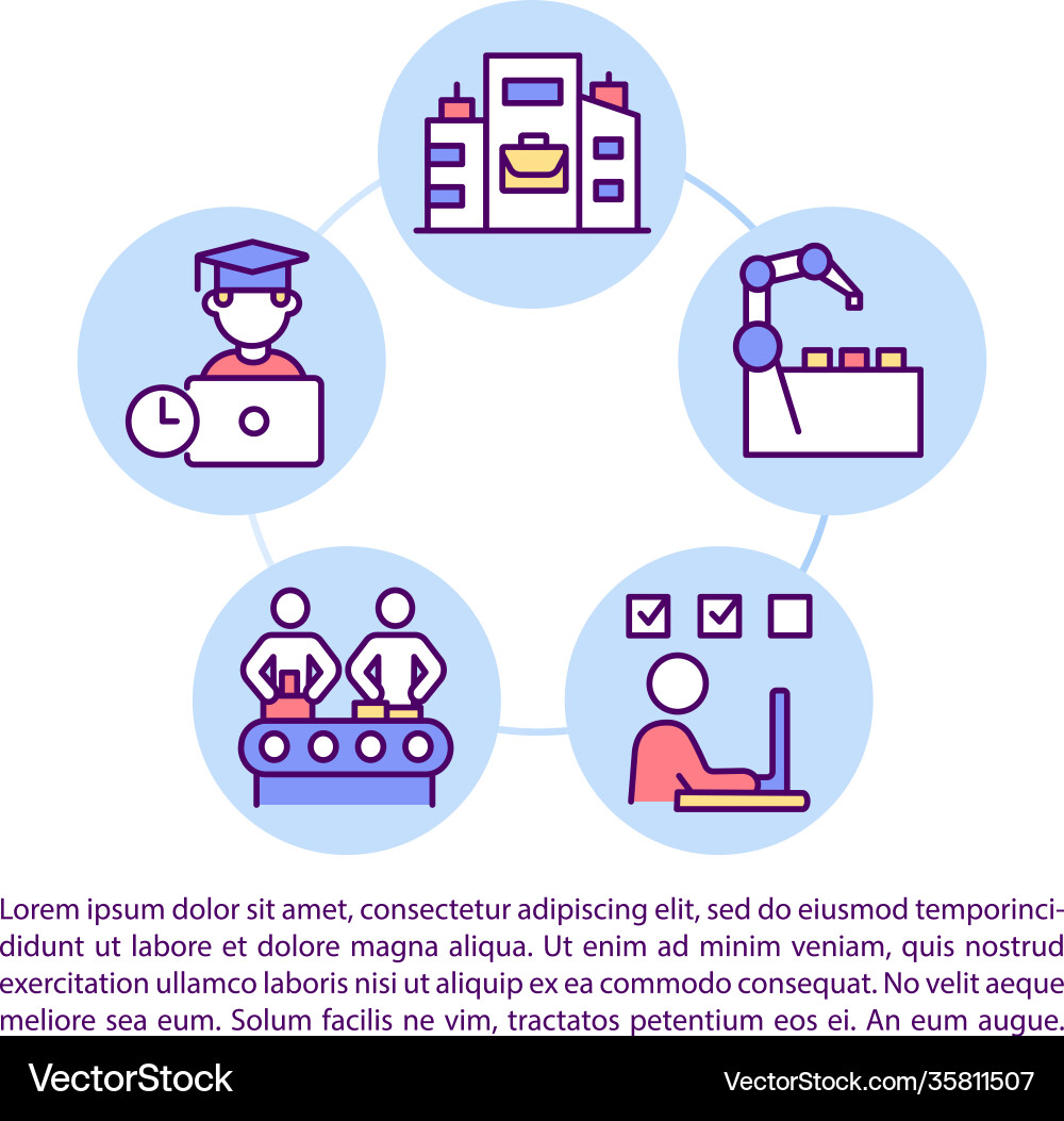 Choosing training methods concept icon with text Vector Image