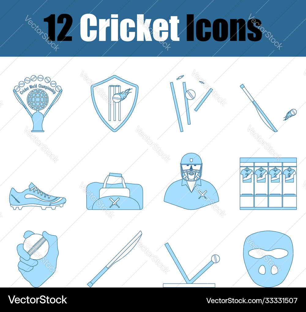 Cricket icon set Royalty Free Vector Image - VectorStock
