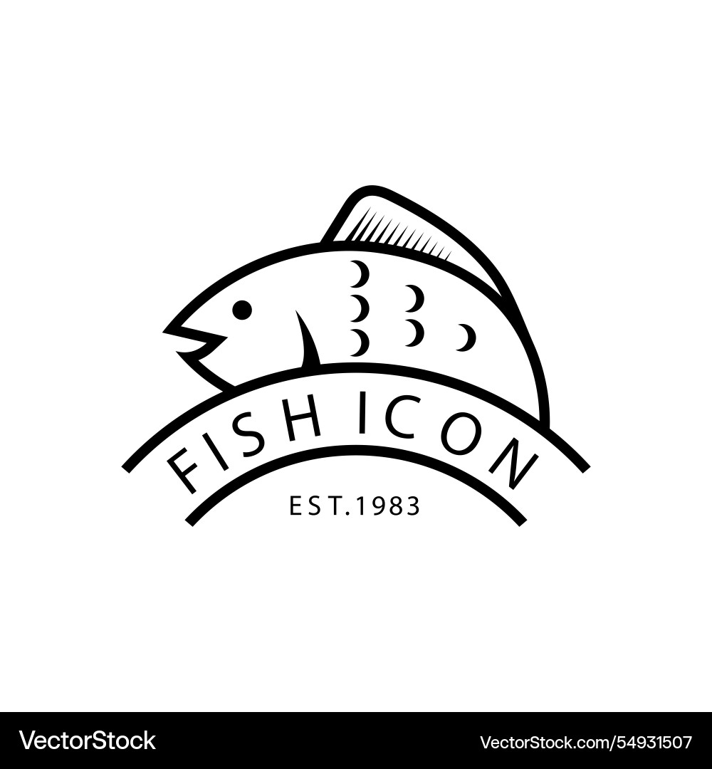 Fish logo design template Royalty Free Vector Image