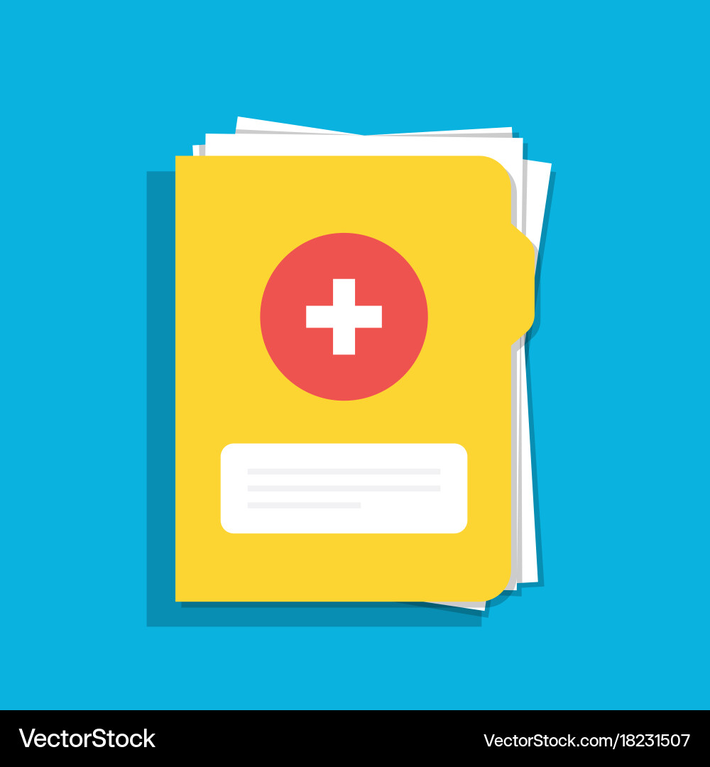 Medical Folder Icon Royalty Free Vector Image - VectorStock