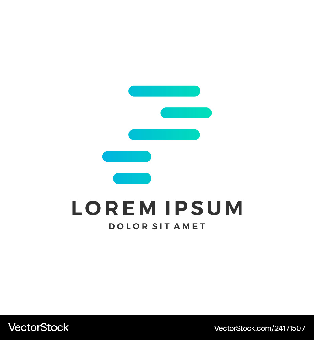 P letter speed motion logo download Royalty Free Vector