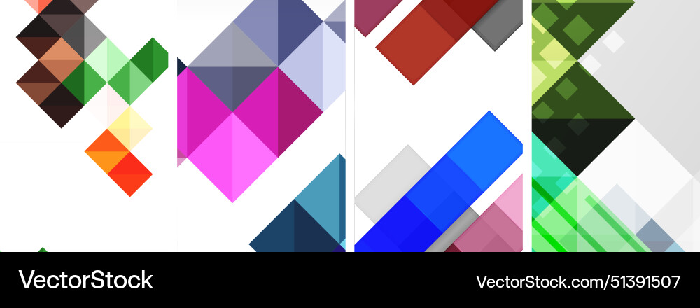 Square abstract poster set Royalty Free Vector Image
