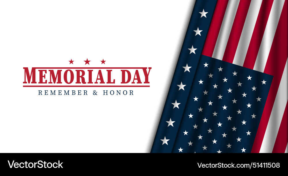 Memorial day - remember and honor poster usa memo Vector Image