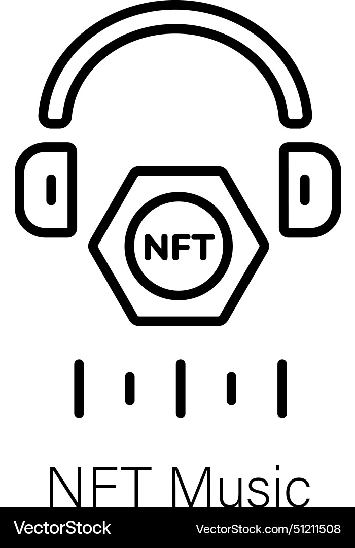 Nft music Royalty Free Vector Image - VectorStock