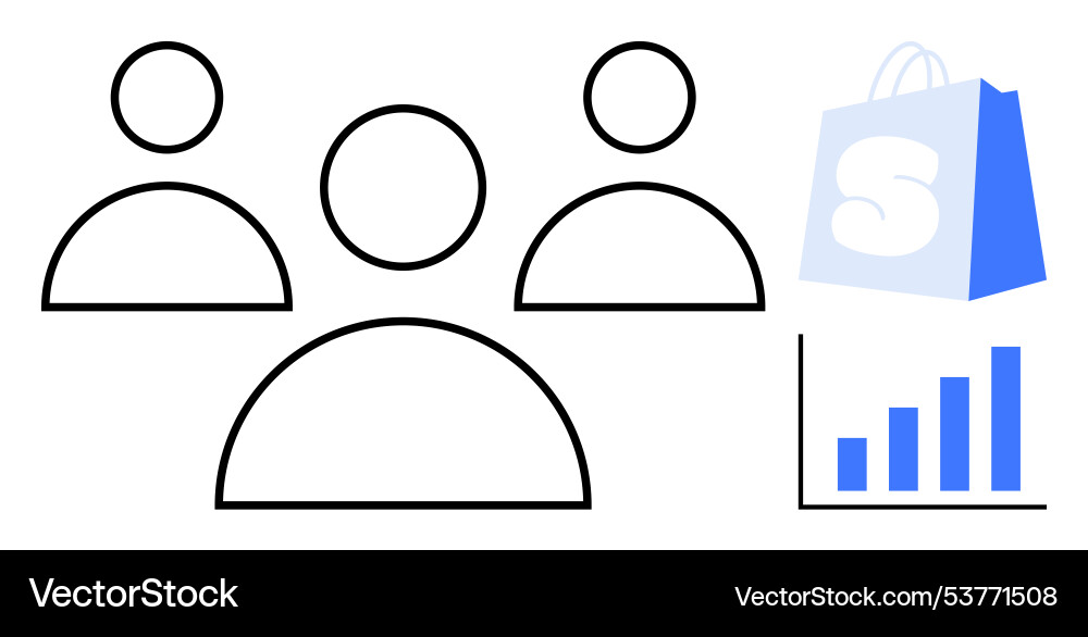 Team collaboration in e-commerce business Vector Image