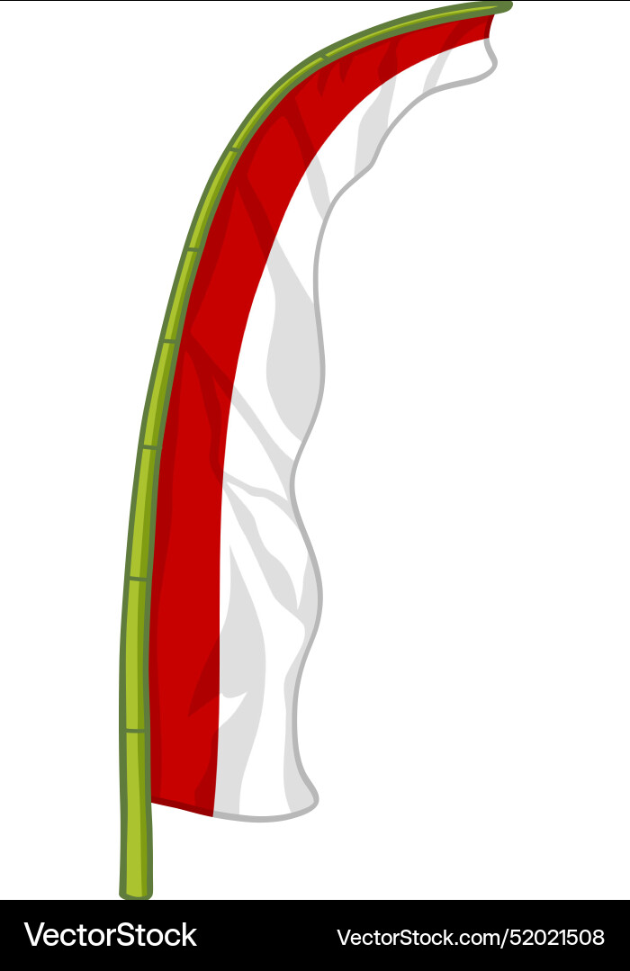 Umbul-umbul banner indonesian flag Royalty Free Vector Image