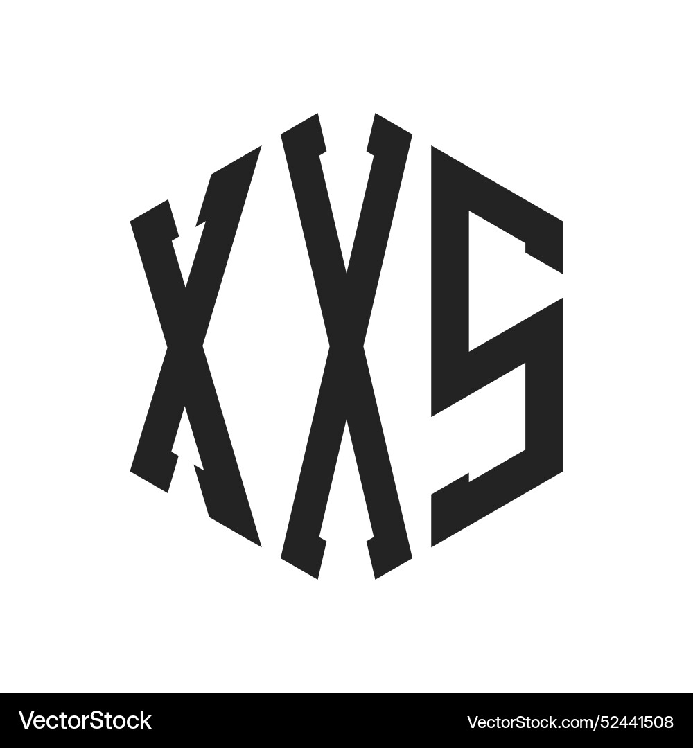 Xxs logo design initial letter xxs monogram logo Vector Image
