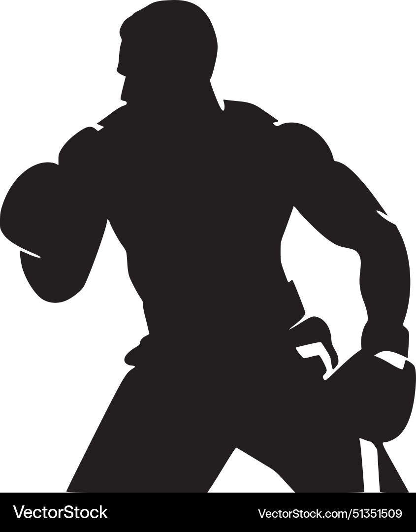 Boxing - black and white Royalty Free Vector Image