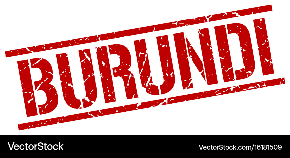 Burundi red square stamp Royalty Free Vector Image