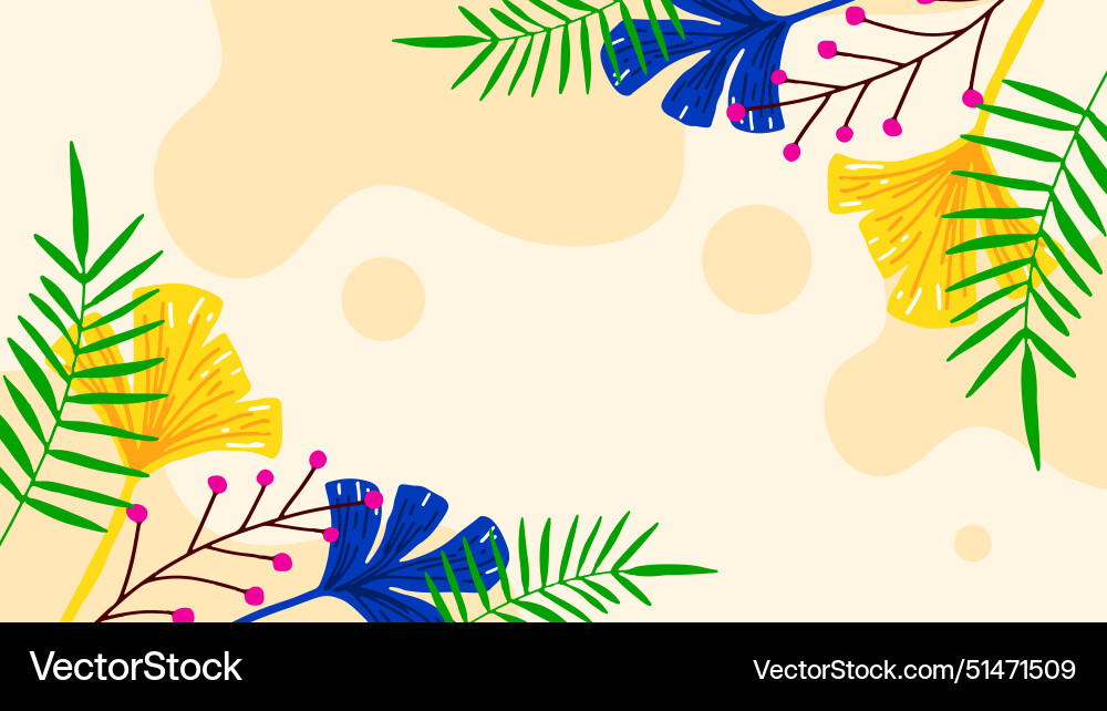 Colorful colourful spring background with flowers Vector Image
