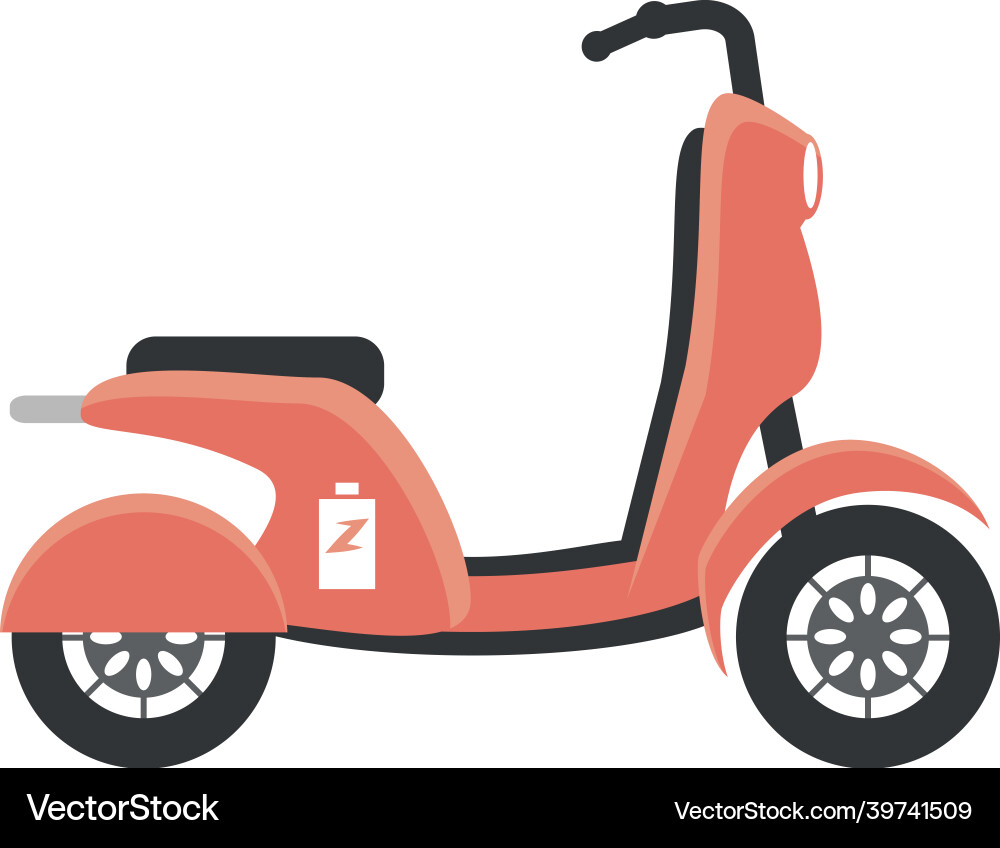 Pink electric motorcycle Royalty Free Vector Image