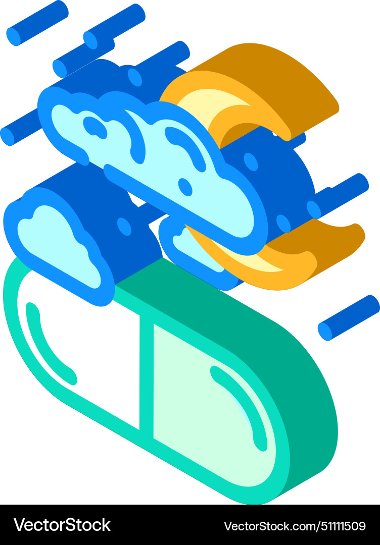 Sedatives medicines pharmacy isometric icon Vector Image