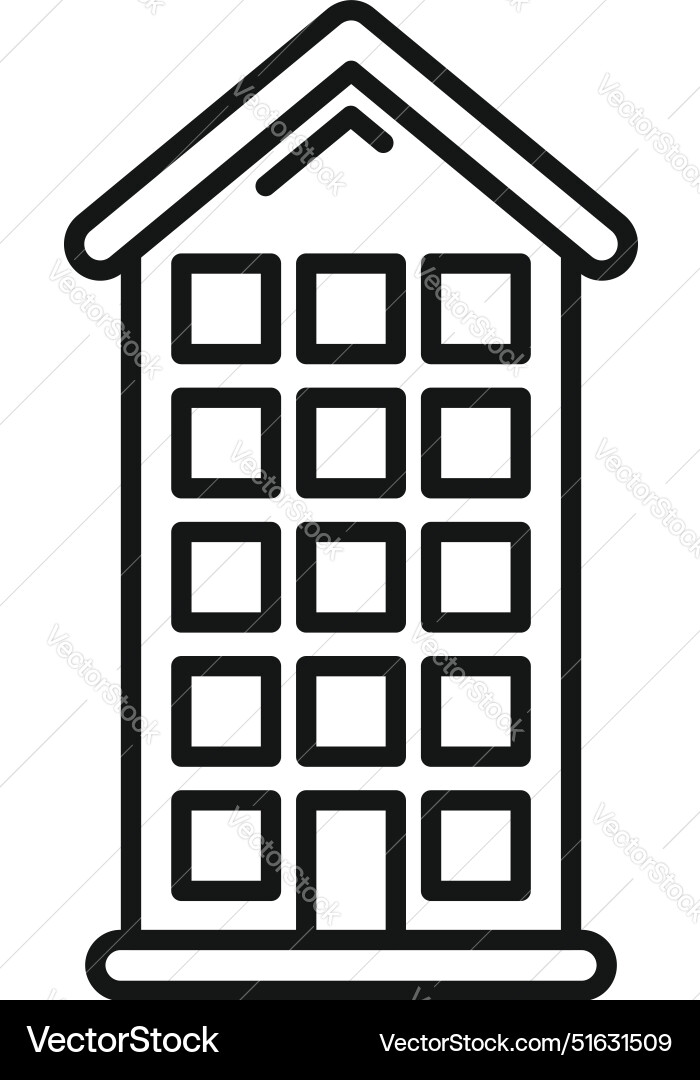 Tall building icon depicting cityscape element Vector Image