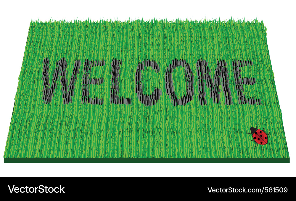 Welcome rug Royalty Free Vector Image - VectorStock
