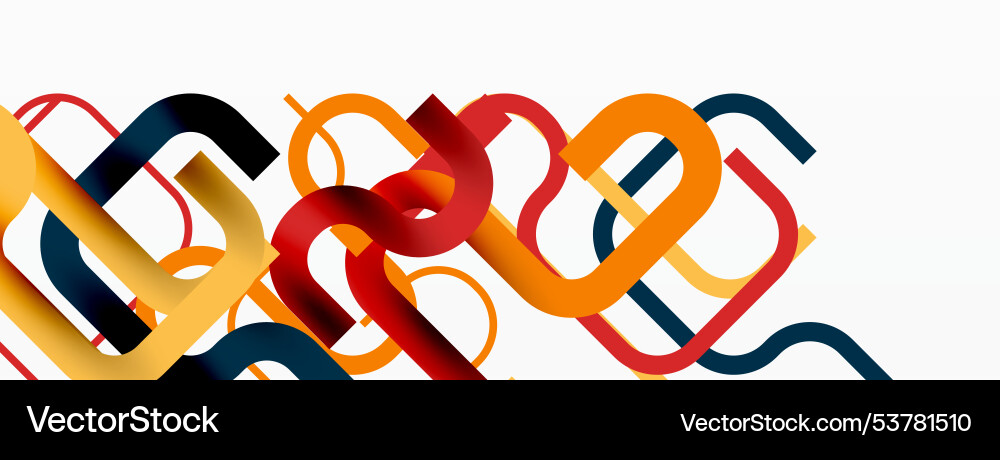 Abstract background curvy lines minimal geometric Vector Image