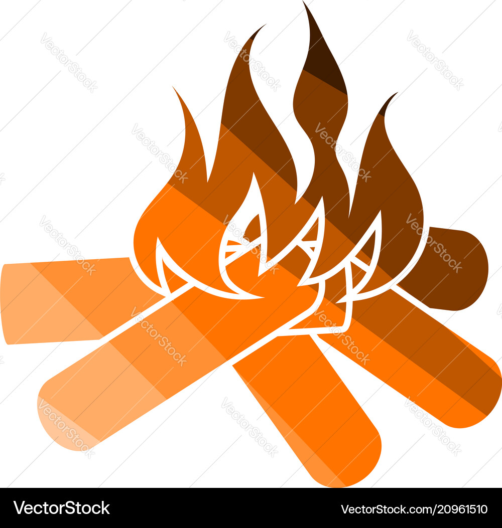 Camping fire icon Royalty Free Vector Image - VectorStock