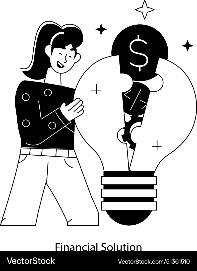 Financial solution Royalty Free Vector Image - VectorStock