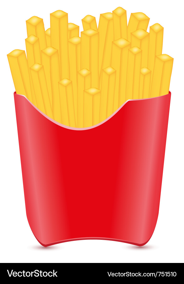 Fries potato isolated on white background Vector Image