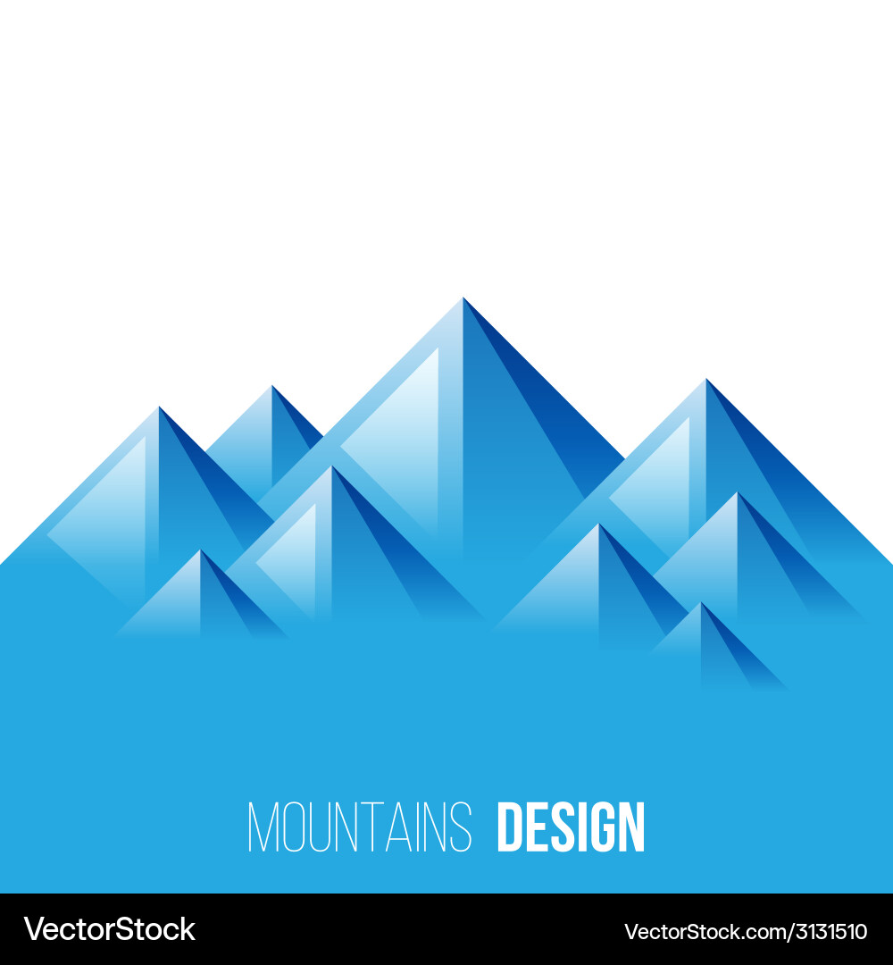 Mountains landscape Royalty Free Vector Image - VectorStock