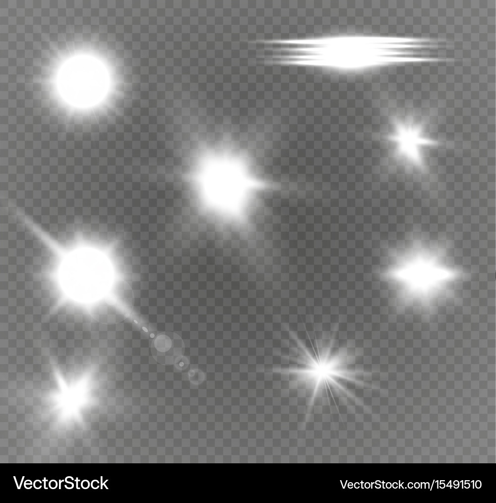 Star on a transparent backgroundlight effect Vector Image