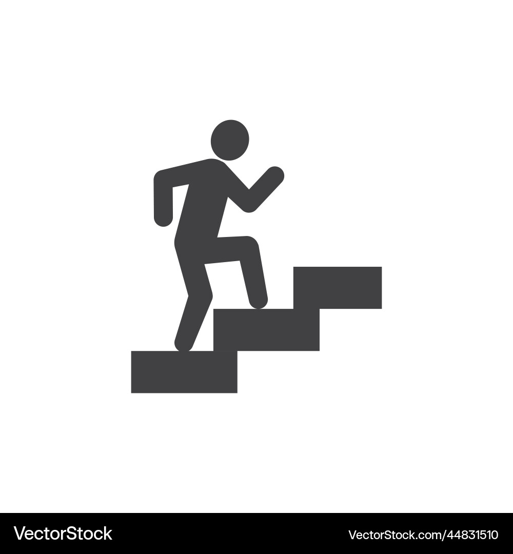 Step up icon isolated flat design Royalty Free Vector Image