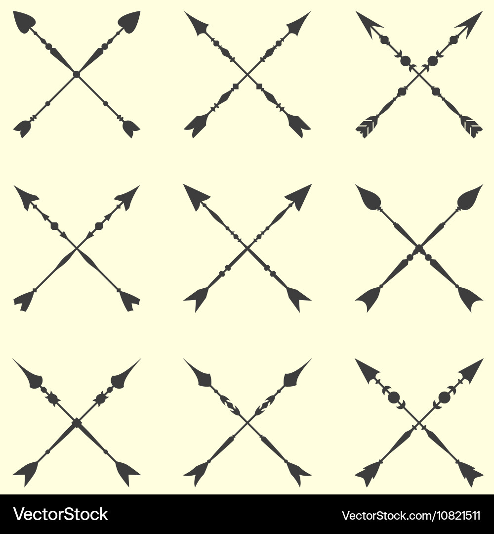 Arrow clip art set in on white background Vector Image