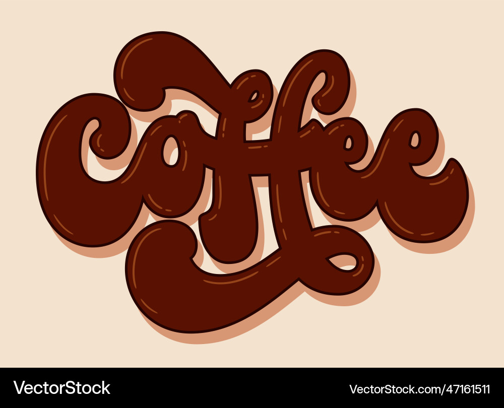 Coffee - colorful trendy typography design Vector Image