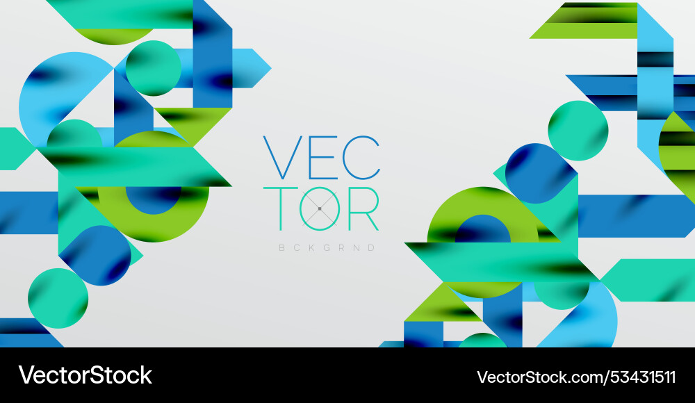 Colorful simple dynamic geometric forms circles Vector Image