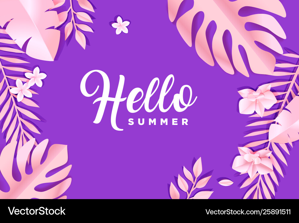 Hello summer Royalty Free Vector Image - VectorStock