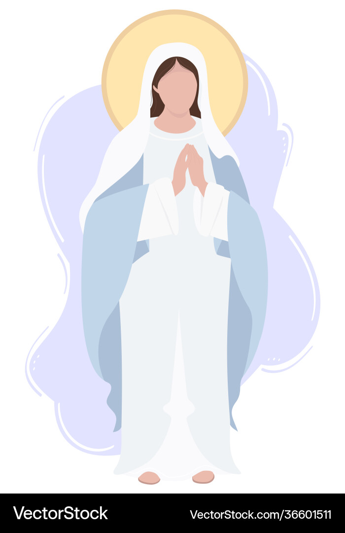 Holy virgin mary mother god Royalty Free Vector Image