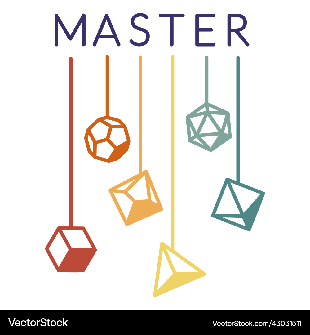 Role playing dice shapes Royalty Free Vector Image